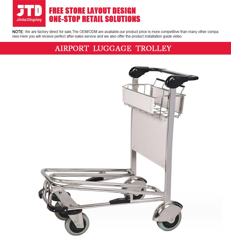 Airport Luggage Trolley With Hand Brake – JinTa Display