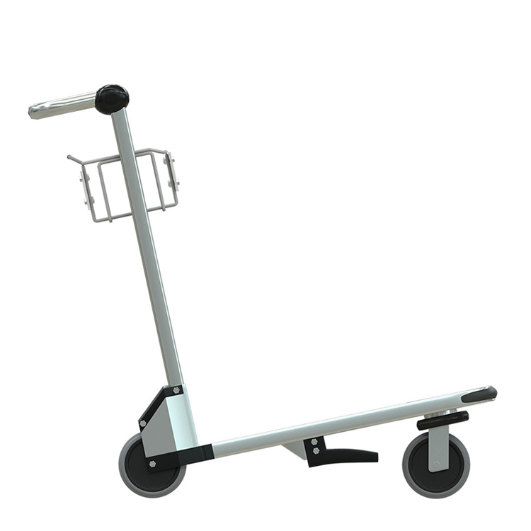 Aluminum Alloy Airport Luggage Trolley With Hand Brake – JinTa Display
